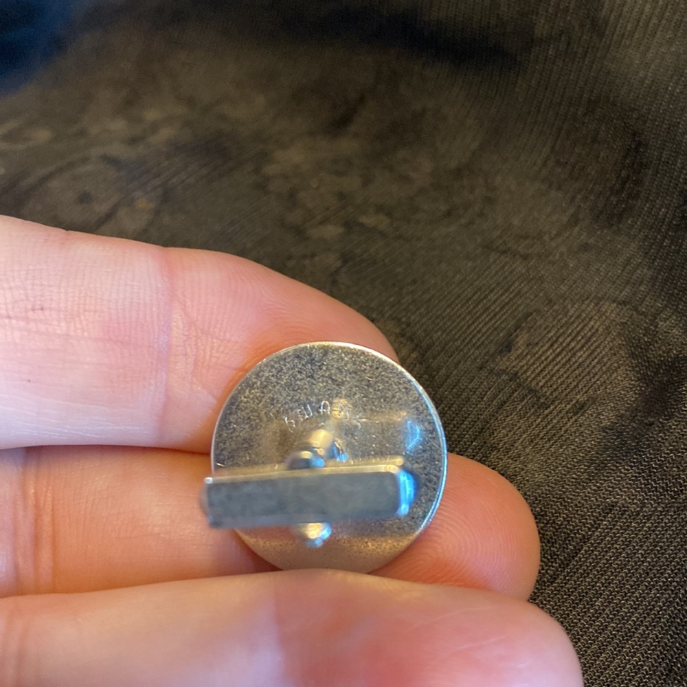 1940’s/50’s Swank Sterling Marked Round Art Deco Look… - Gem